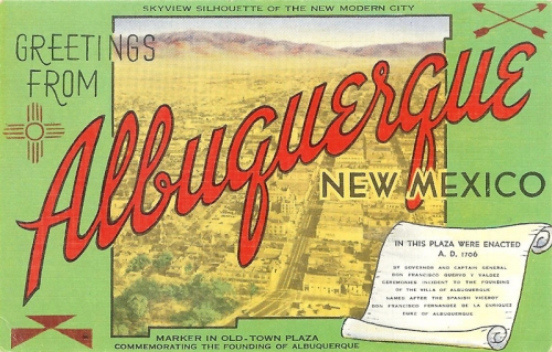Albuquerque, New Mexico Greetings Postcard
