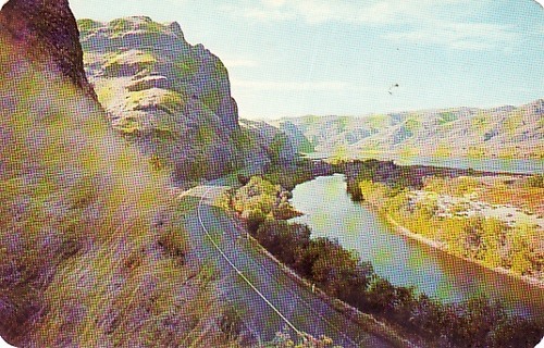 Highway Along the Snake River, Washington Postcard